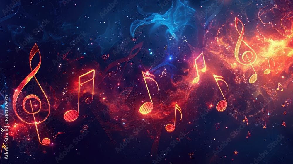 Abstract background design: Abstract music background with musical ...