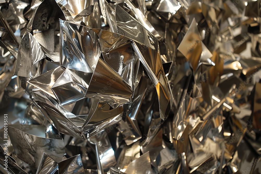 An art installation uses harsh - angular metal sculptures to convey a ...