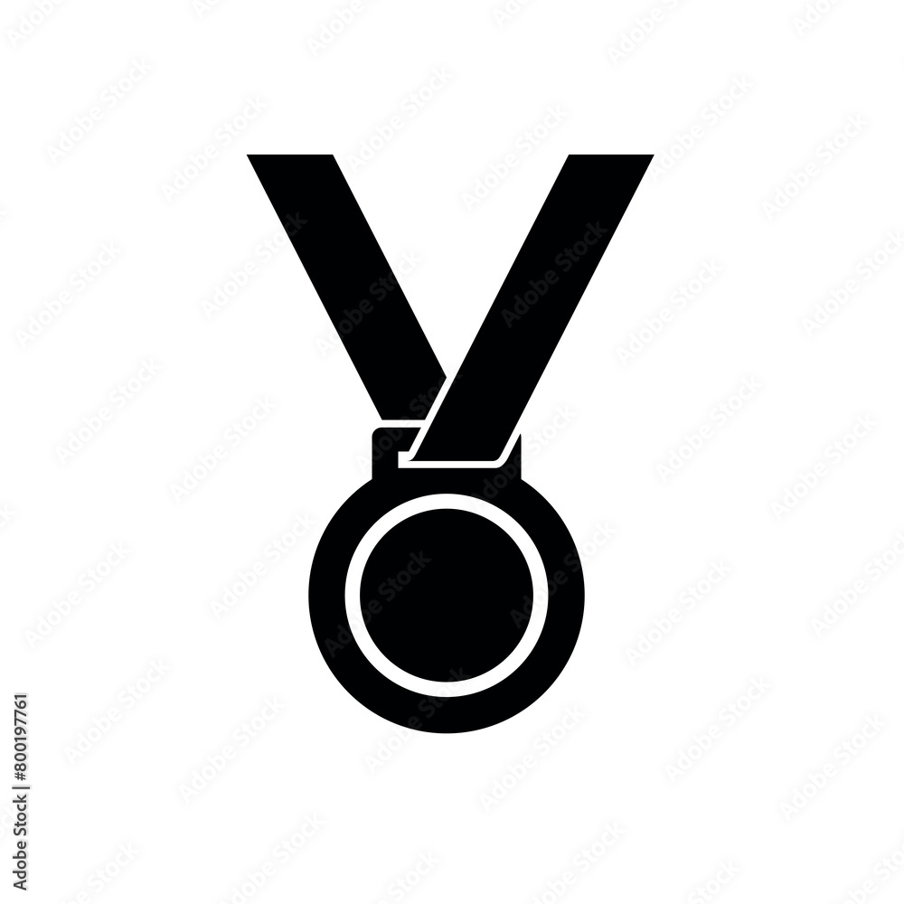 Medal icon. Symbol of victory, anniversary, award or sport. A special ...