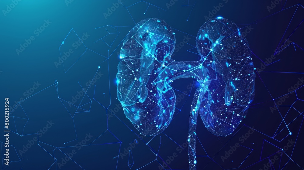 The structure of the kidneys is formed by a framework of light ...