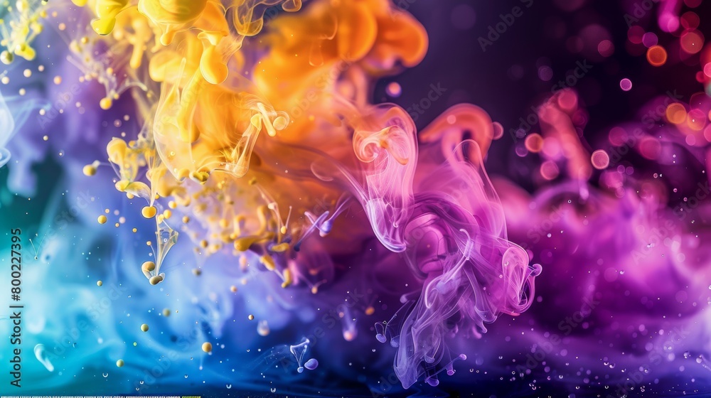 The vibrant colors of chemical reactions symbolizing the constant ...