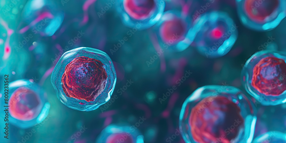 Stem Cells Close-up Illustration. Biotechnology and Scientific Research ...