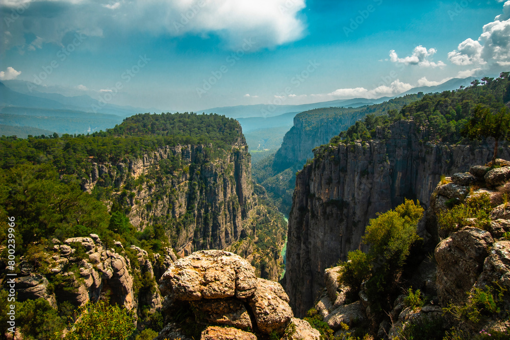 Magnificent nature view of Tazi canyon in Koprulu Nature Park in Turkey ...