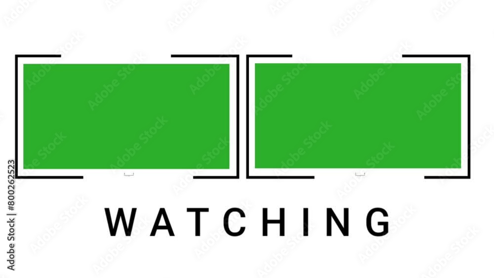 Green screen animation on a clean white background. animation with key ...