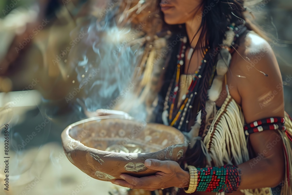 Exploring spiritual practices of native cultures. Concept Native ...