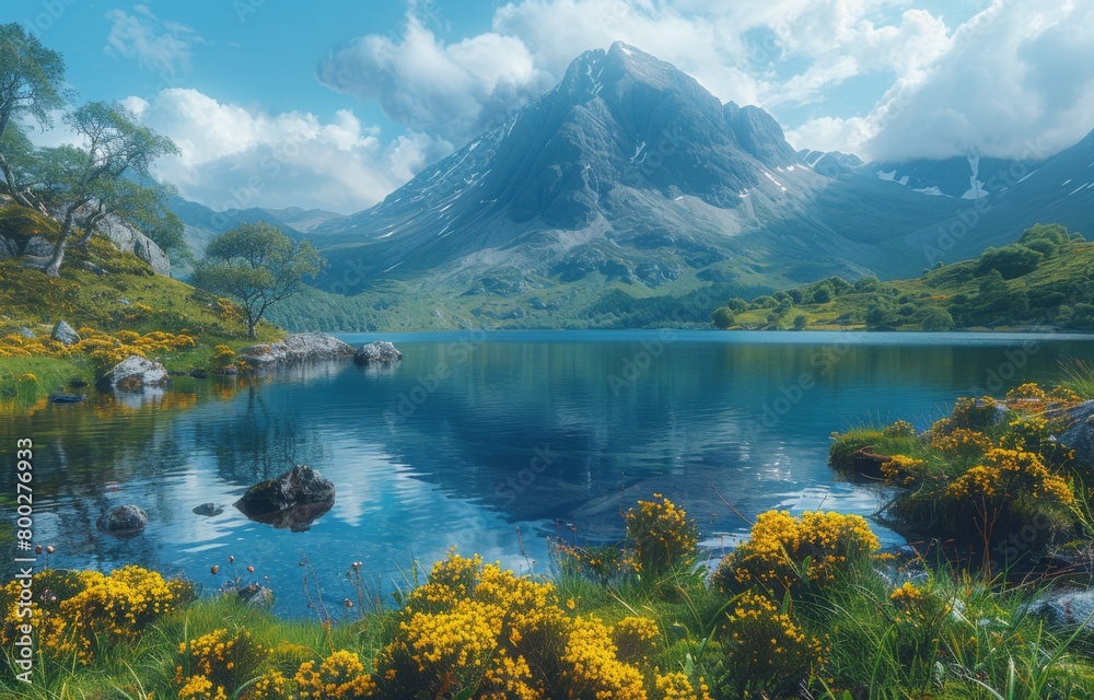 Serenity of Nature: Majestic 4K Wallpaper of Lakes and Mountains ...