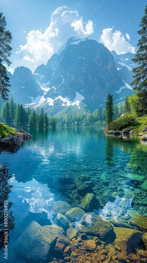 Serenity of Nature: Majestic 4K Wallpaper of Lakes and Mountains ...