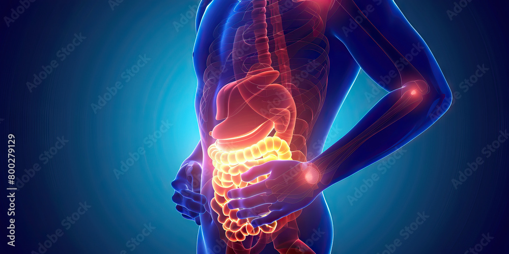 Gastric Ulcer: The Abdominal Pain and Indigestion - Visualize a person ...