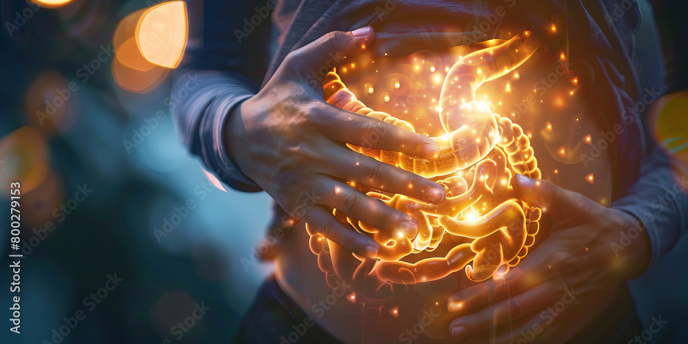 Gastric Ulcer: The Abdominal Pain and Indigestion - Visualize a person ...