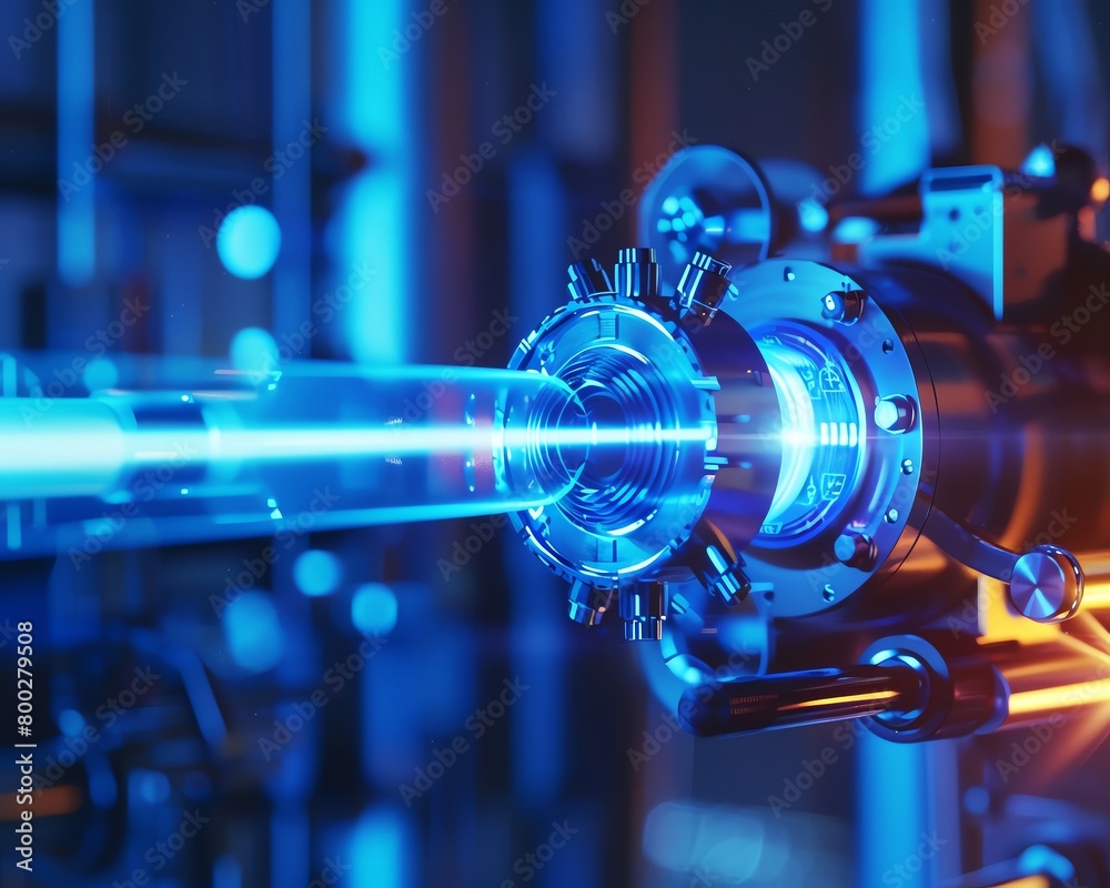 Future stages of laser cooling with beams intersecting, cold blue tones ...