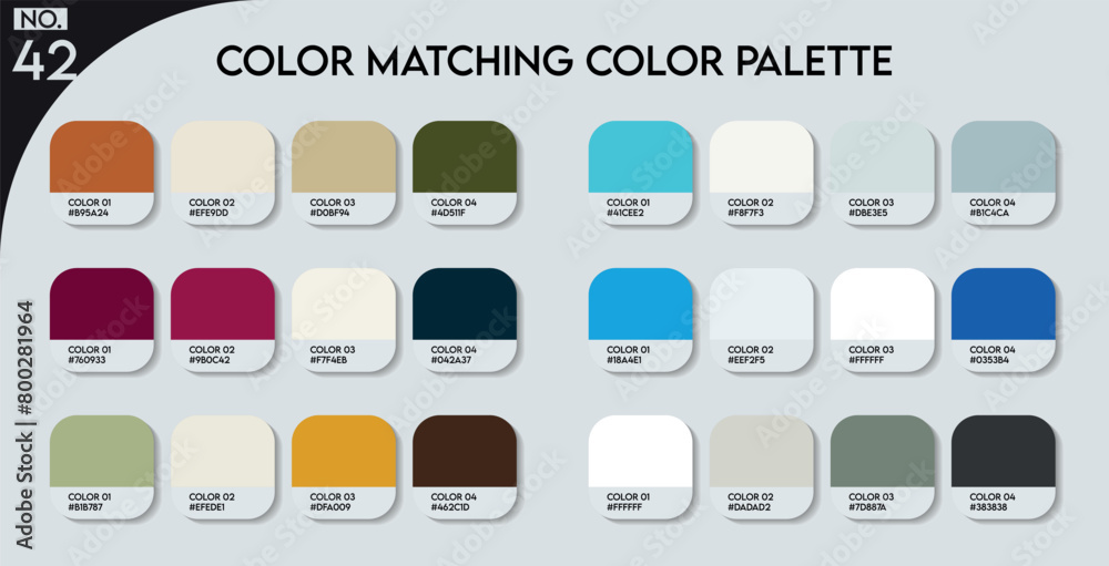 Color matching color palette - 42, Fashion Trend Color guide palette ...