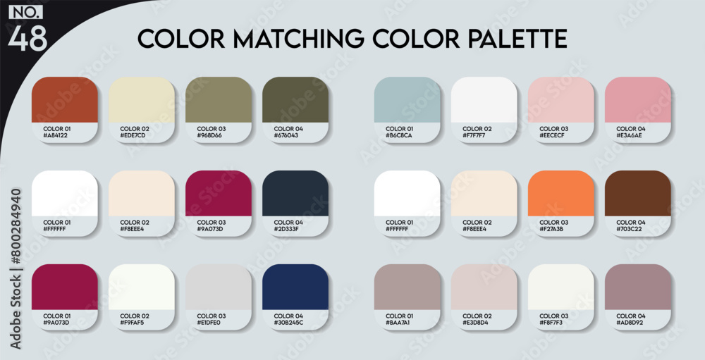 Color matching color palette - 48, Fashion Trend Color guide palette ...