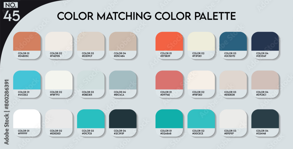 Color matching color palette - 45, Fashion Trend Color guide palette ...