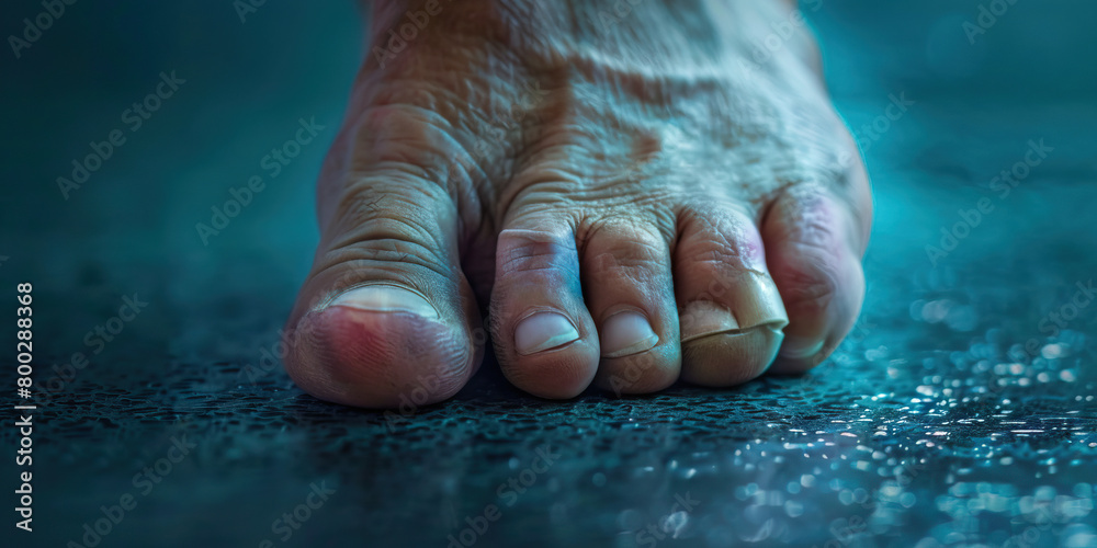 Phalangeal Fracture: The Toe Pain and Discoloration - A person holding ...