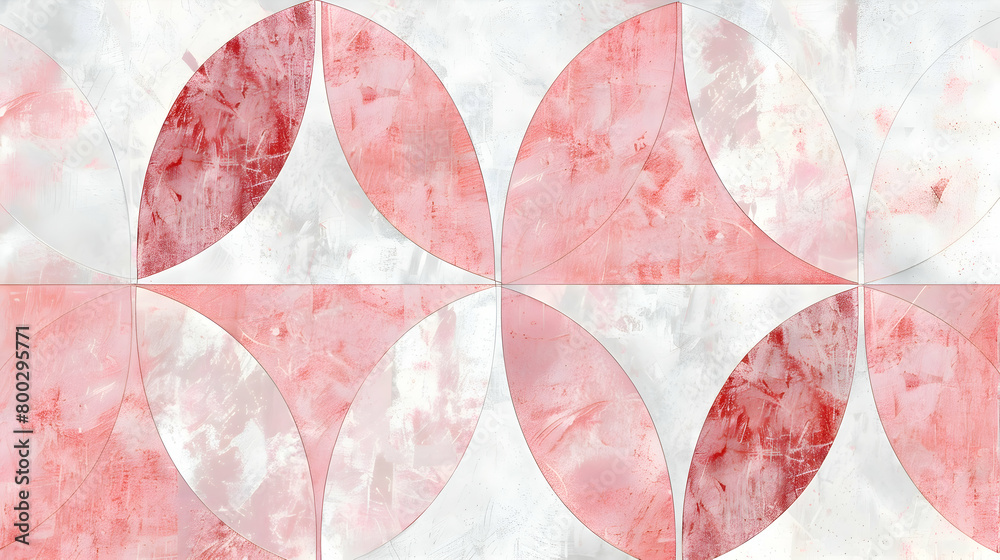 A soothing pattern of interlocking circles and diagonal lines in a ...