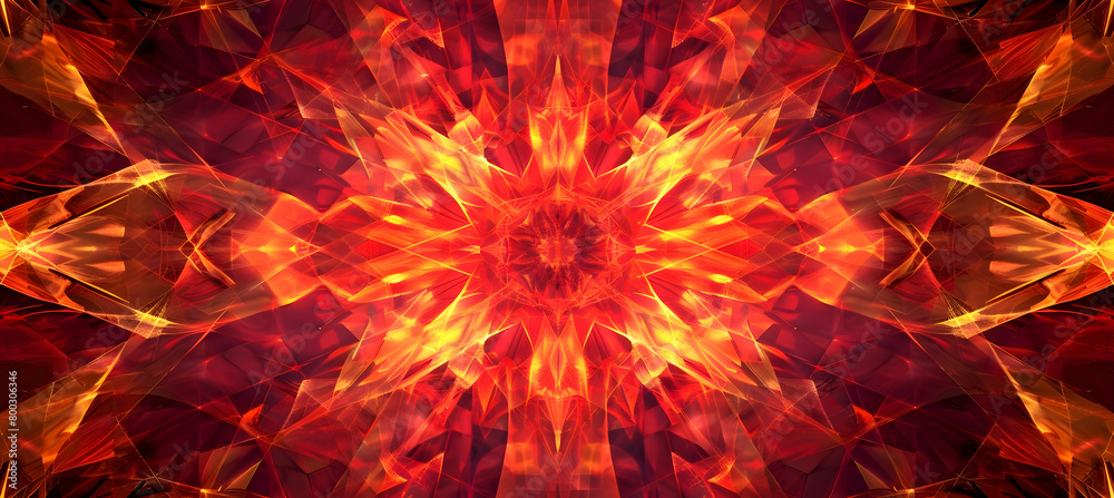 Capture an intense, high-definition image of a geometric pattern with ...