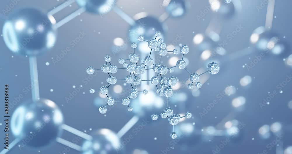 Ulobetasol propionate, rotating 3D model of synthetic glucocorticoid ...