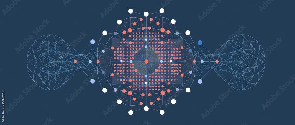 A simple graphic of the network grid pattern used in machine learning ...