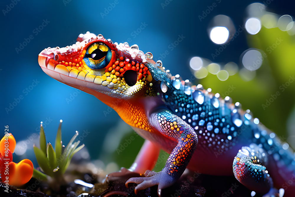 Plants and animals living in magnificent and beautiful nature, the ...