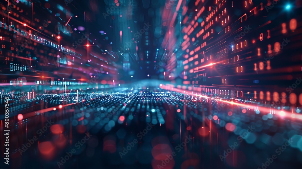 Dynamic Abstract Big Data Tech Background with Futuristic Elements ...