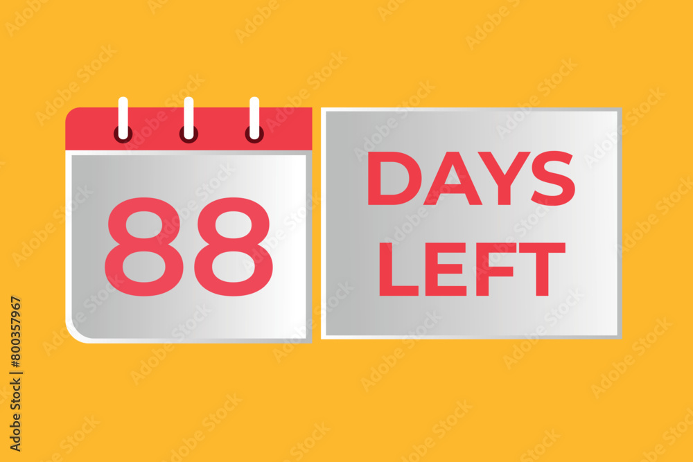 88 days to go countdown template. 88 day Countdown left days banner ...