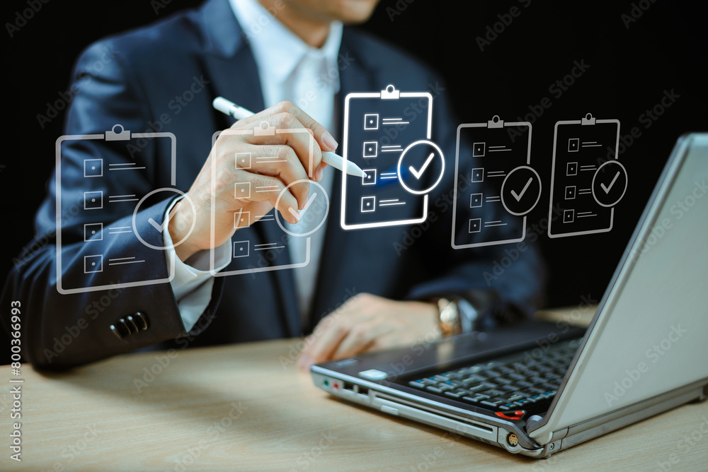 Review online approval, digital research. Document audit inspection ...