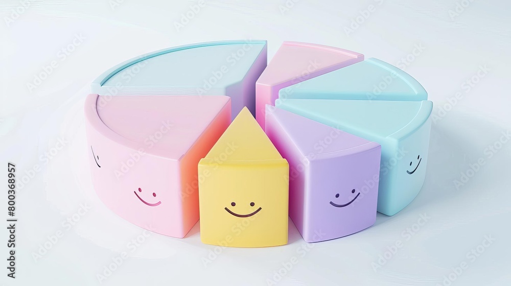 Create a pie chart that illustrates the breakdown of emotions felt by ...