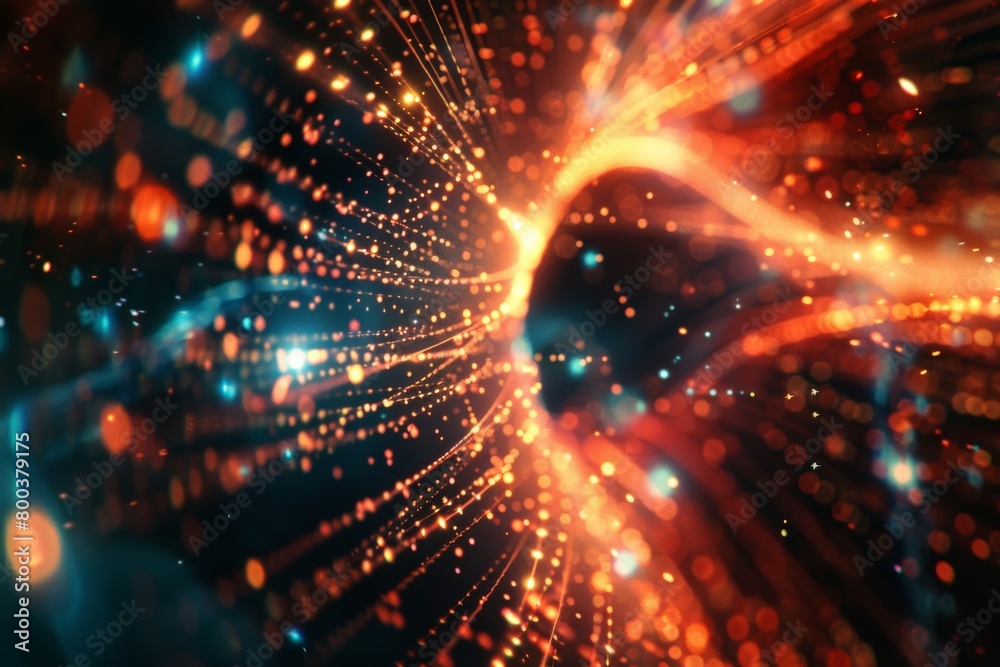 A data visualization of a quantum entanglement experiment, showcasing ...
