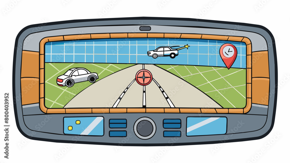 A device installed in a cars dashboard that uses satellites to ...