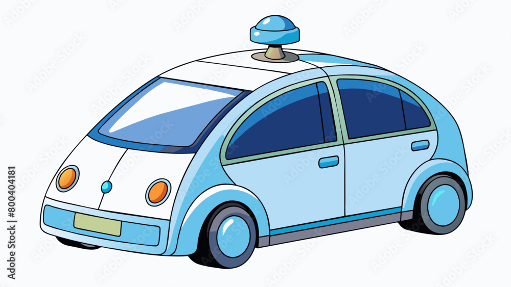 A futuristic selfdriving car with sleek lines tinted windows and ...