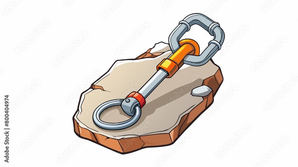 A metal piton glistened in the sun as the climber pounded it into a ...