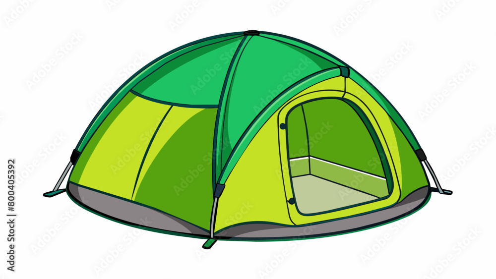 A popup tent that can be collapsed into a small disk for easy transport ...