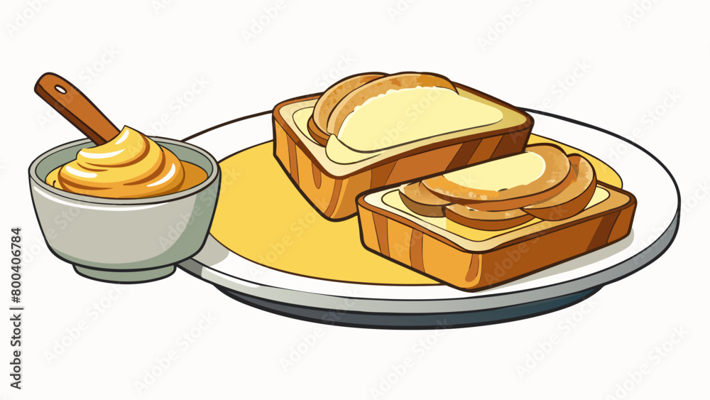 A warm and comforting breakfast spread featuring thick pieces of bread ...