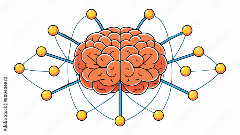 An abstract representation of a brain with countless neurons and ...