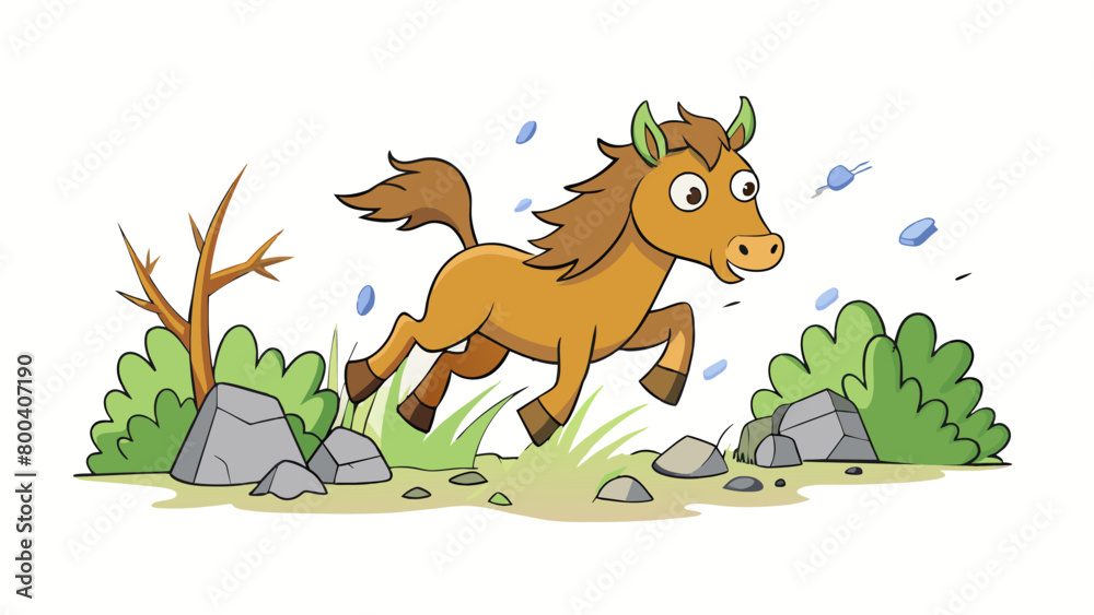 As the Centaur gallops through the forest its hooves hit the ground ...