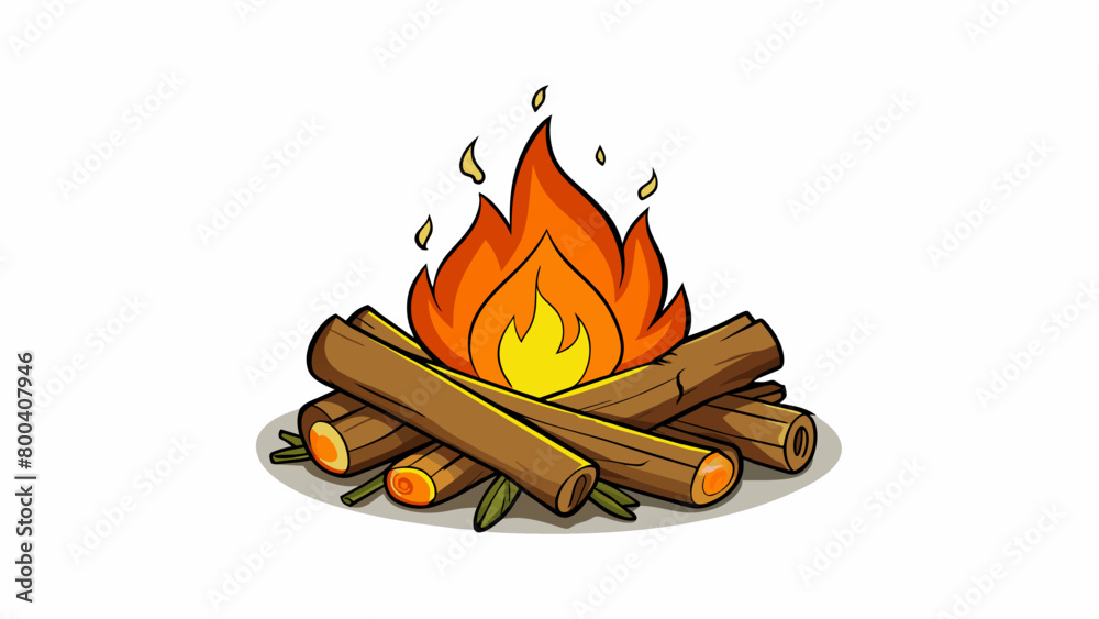 The campfire smolders its once roaring flames now reduced to glowing ...