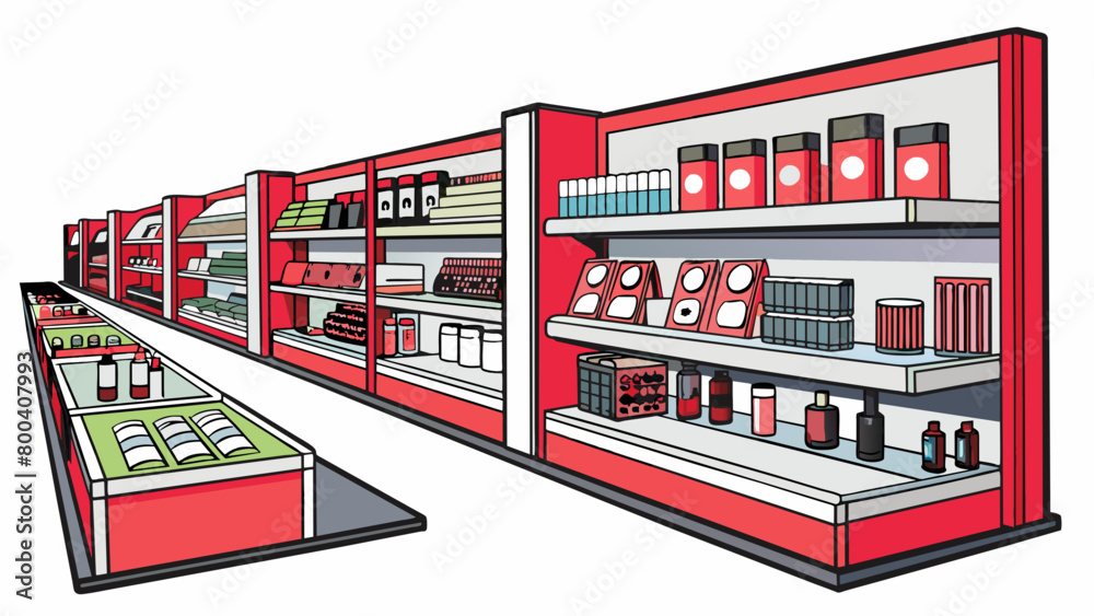 The beauty aisle at Target is lined with shelves containing an array of ...