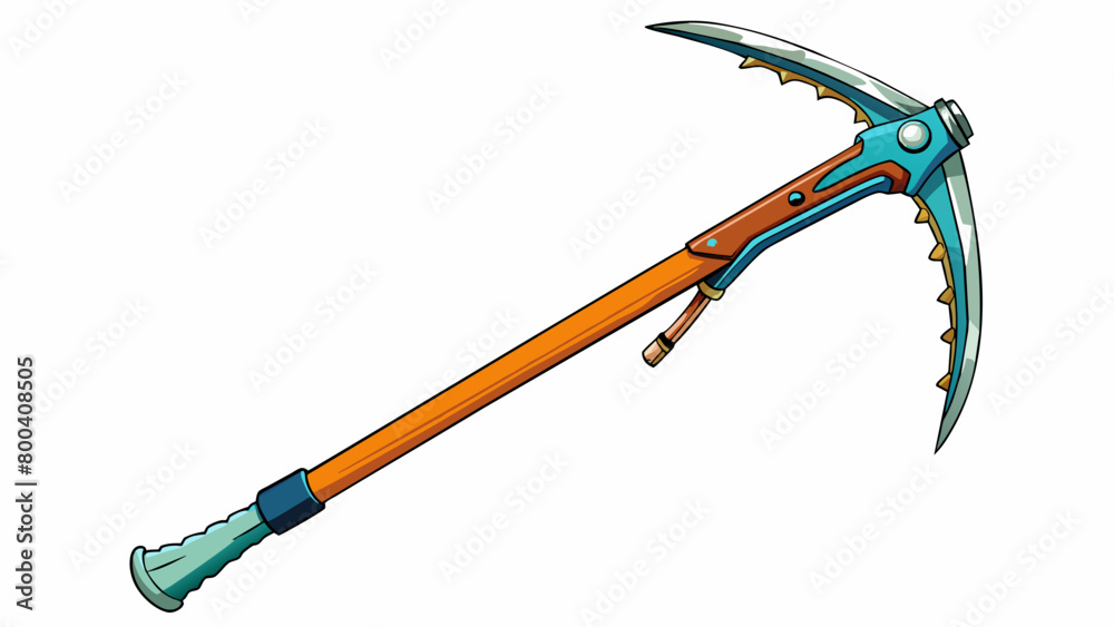 This ice axe is a classic design featuring a long shaft made of ...