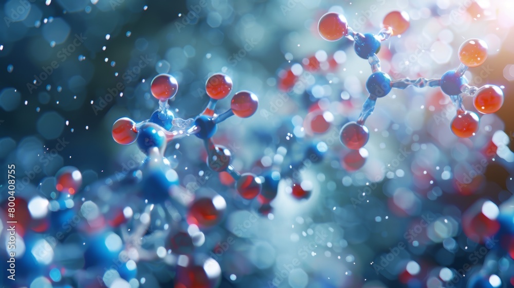 Innovation in pharmaceuticals, molecular structure with pills in a ...