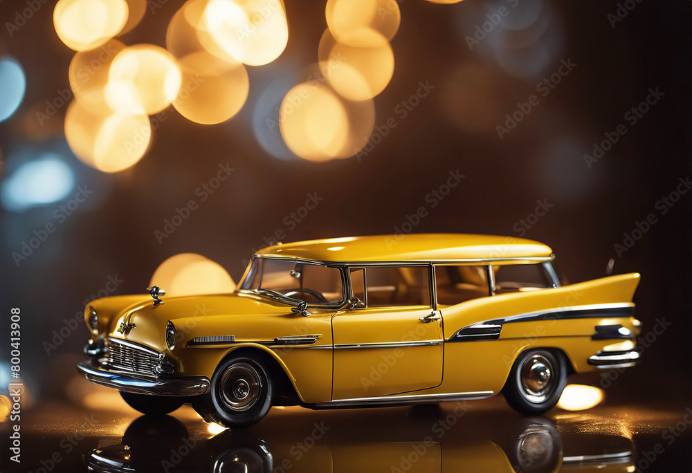 'toy yellow car retro background transparent model miniature white ...