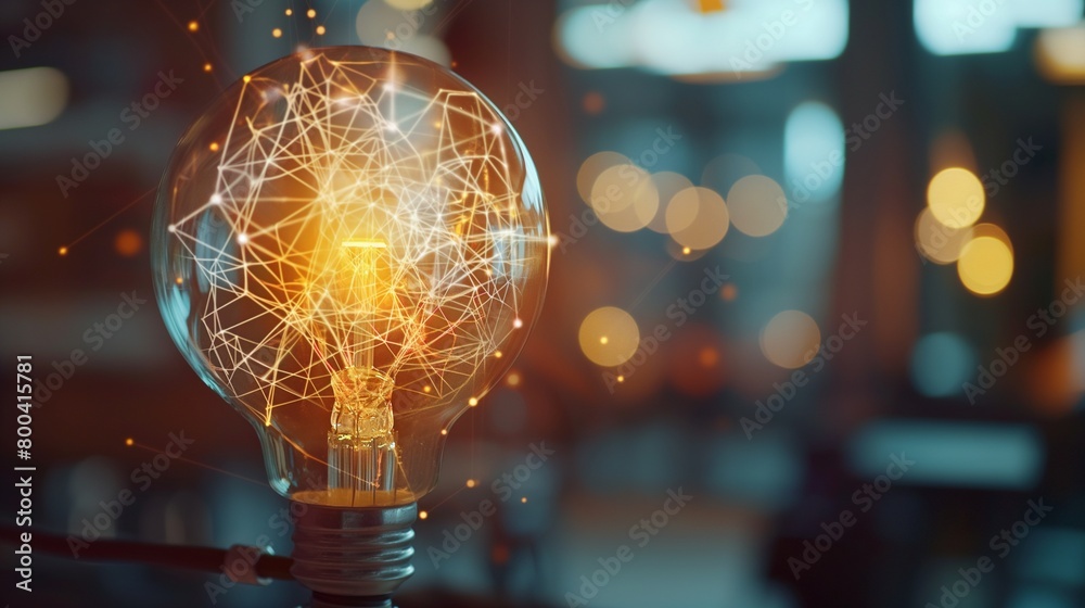 ภาพประกอบสต็อก Creative brainstorming session captured with overlays of ...