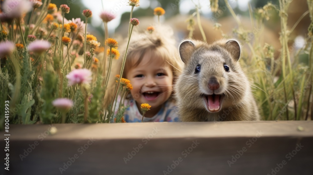 Interactive exhibit Quirky Quokka Quarters at a wildlife park, where ...