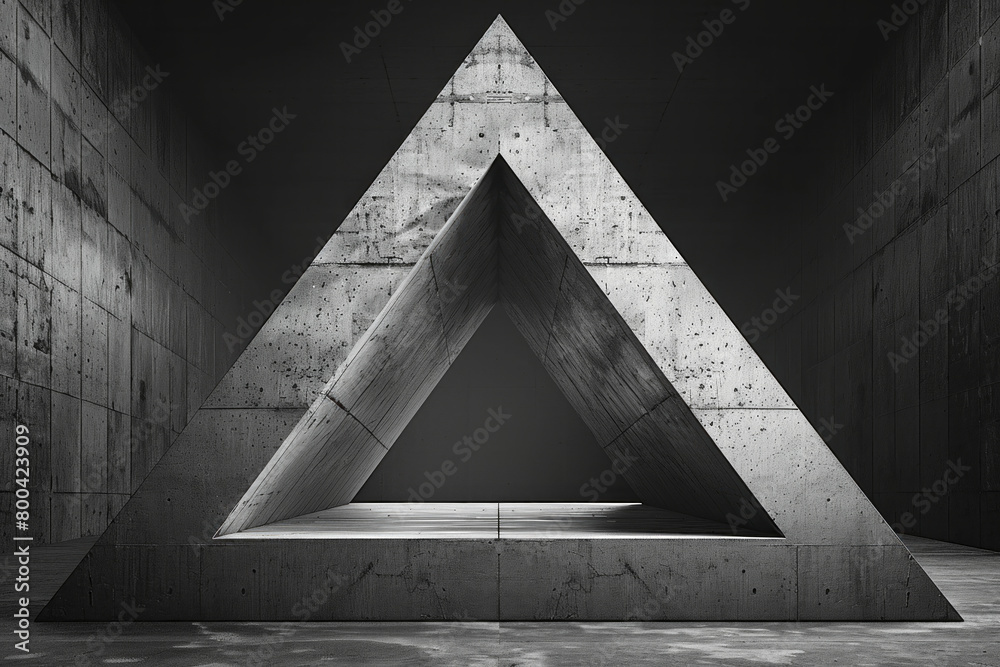 An image of a large, bold triangle split into three smaller triangles ...