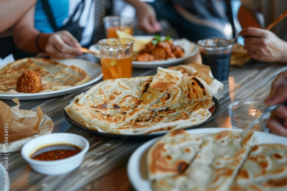 malaysian people enjoy eating roti canai at the restaurant Stock Photo ...