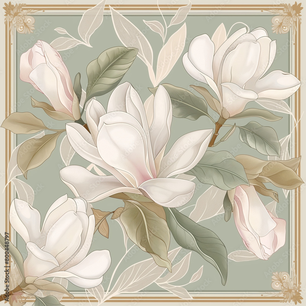 vector graphic Magnolia Majesty Large magnolias with a strong presence ...