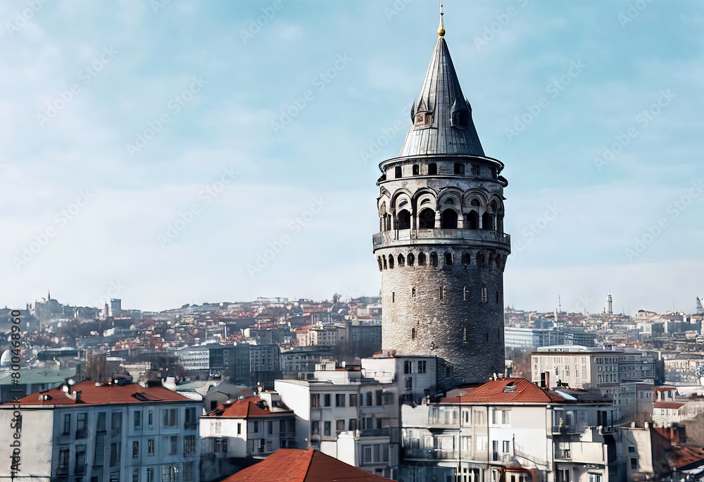 'Winter Galata Tower Istanbul shot Istanbul Galata Tower Turkey City ...