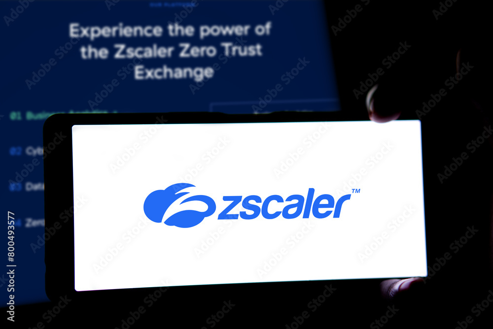 Dhaka, Bangladesh- 29 April 2024: Zscaler Logo is displayed on ...