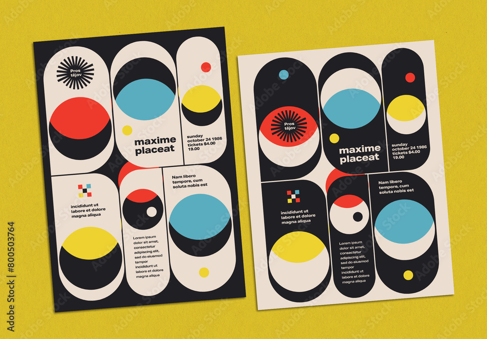 Abstract Modern Poster Design Layout for Festivals and Events Stock ...