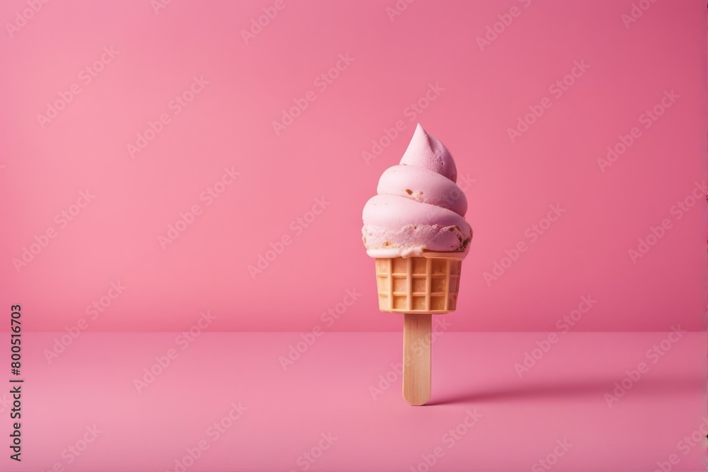 'colorful ice cream popsicle pastel pink background minimal summer ...