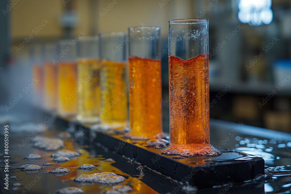 Reaction Kinetics: Students observe a series of chemical reactions ...